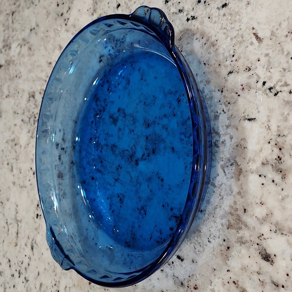 Pyrex | Kitchen | Vintage Pyrex Cobalt Blue Fluted Glass Pie Pan ...
